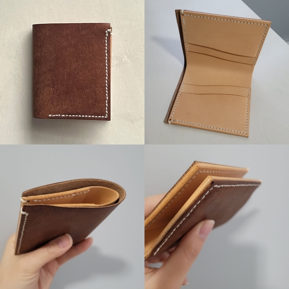 Handmade | Bags | Handmade Leather Bifold Wallet | Poshmark